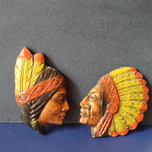 Handcrafted | Wall Decor | 97 Native American Chief And Princess | Poshmark